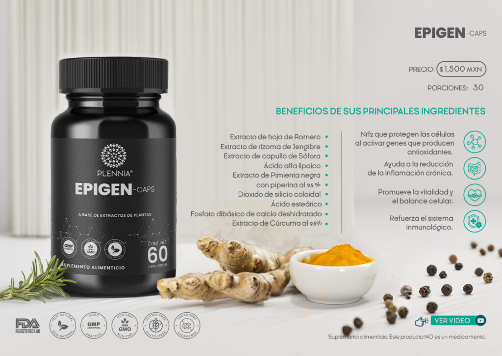 Plennia Epigen-CAPS: Suplemento para la Salud Celular
